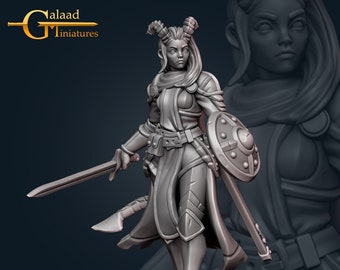 Dnd Female Fighter Miniature - Etsy