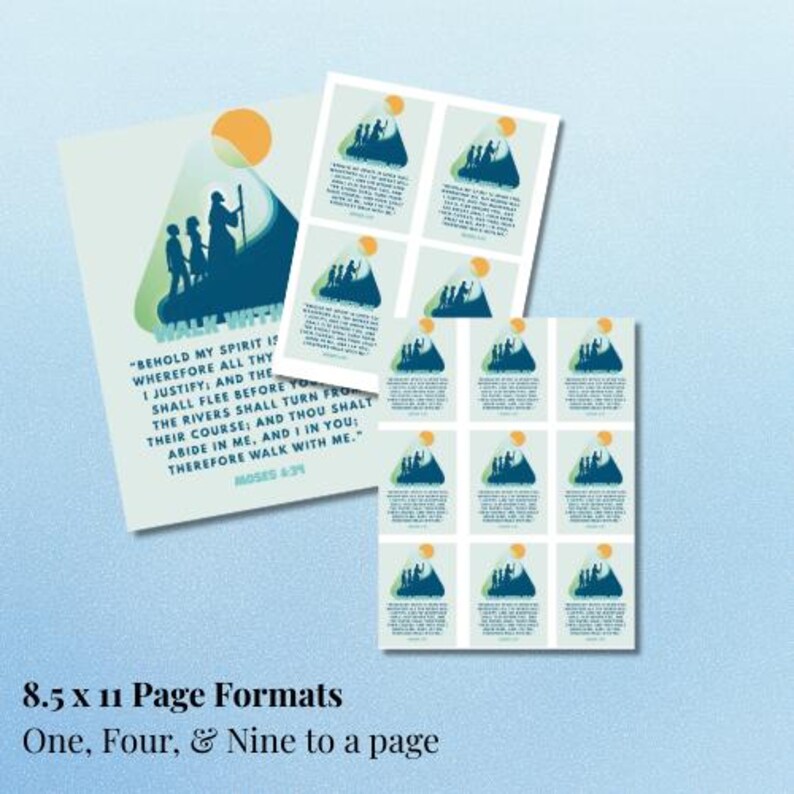 Walk With Me LDS Youth Theme 2026 Printable | Moses 6:34 Scripture Art ...
