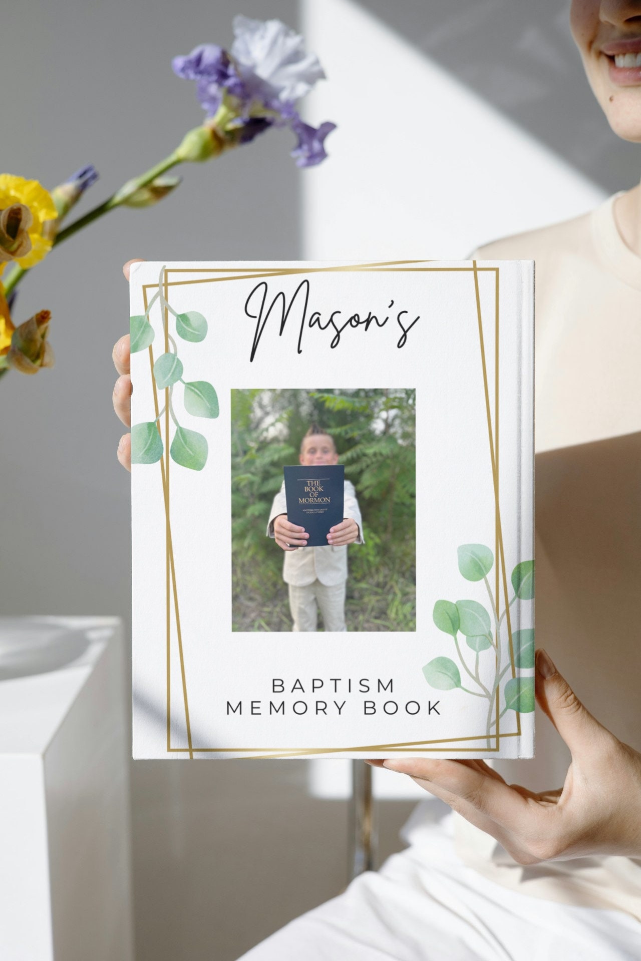 LDS Baptism Memory Book Template | Customizable Canva Keepsake for ...