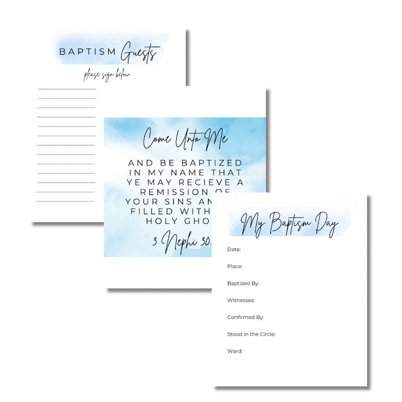 LDS Baptism Memory Book Template | Customizable Canva Keepsake for ...