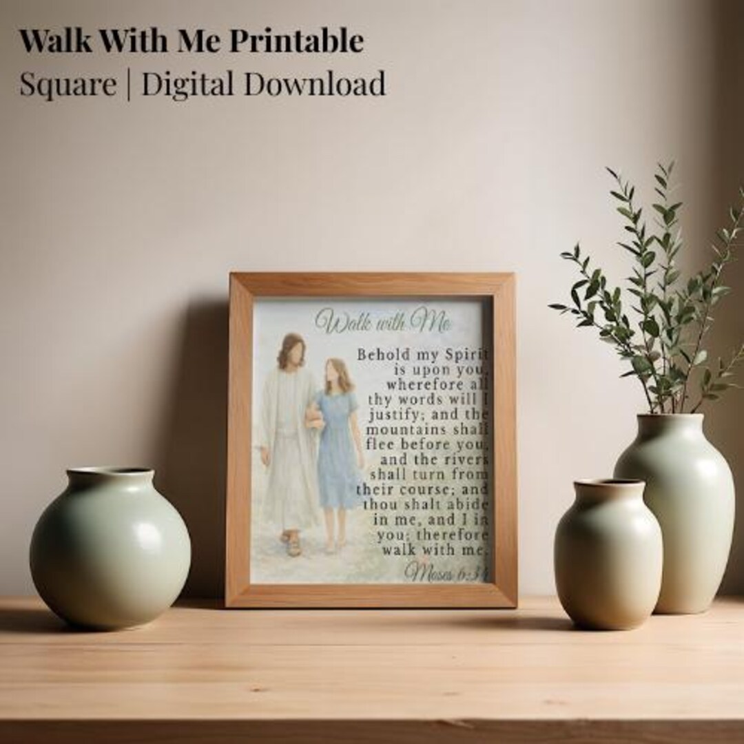 Walk With Me LDS Young Women Youth Theme 2026 Printable | Moses 6:34 ...