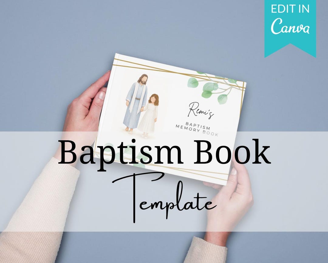 LDS Baptism Memory Book Template for Girls | Pink & Purple Keepsake ...