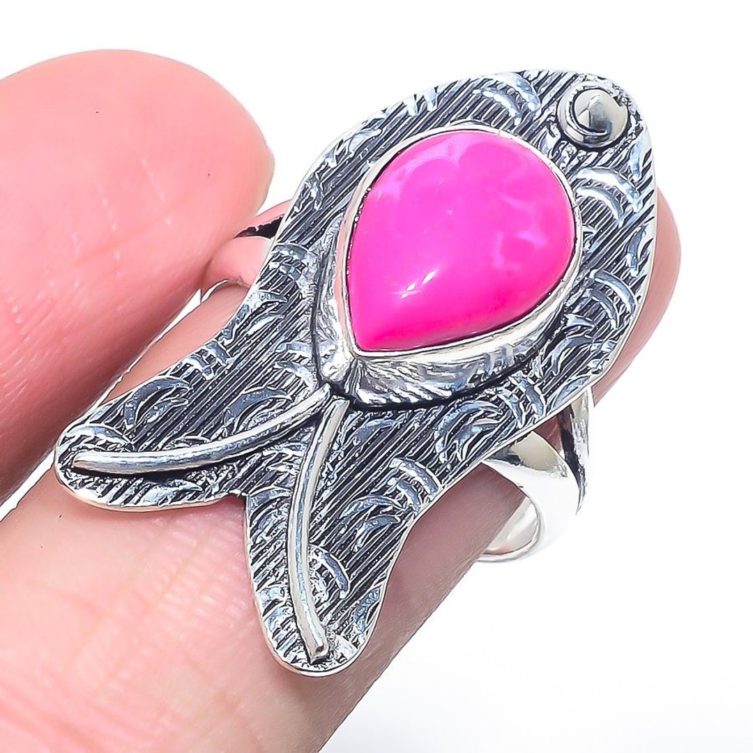 Pink Turquoise Ring, Precious Ring, Beautiful Ring, 925 Starling Silver ...
