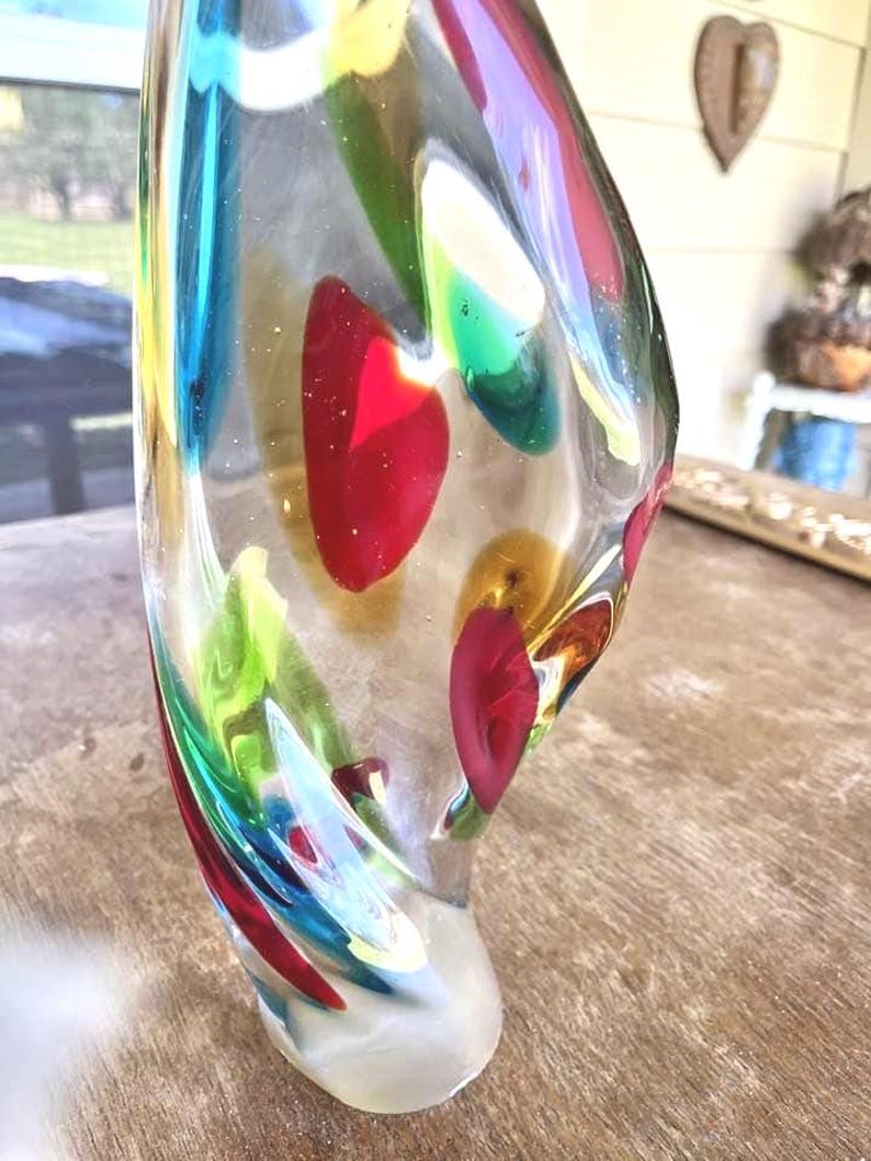 Vintage Art Glass Sculpture - Etsy