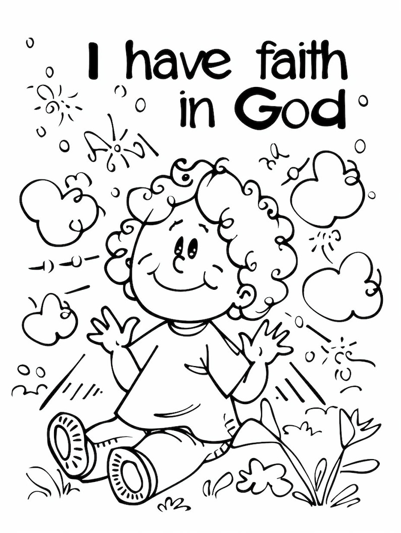 Christian Coloring Pages - 30, Printable Bible Verses for Sunday School ...