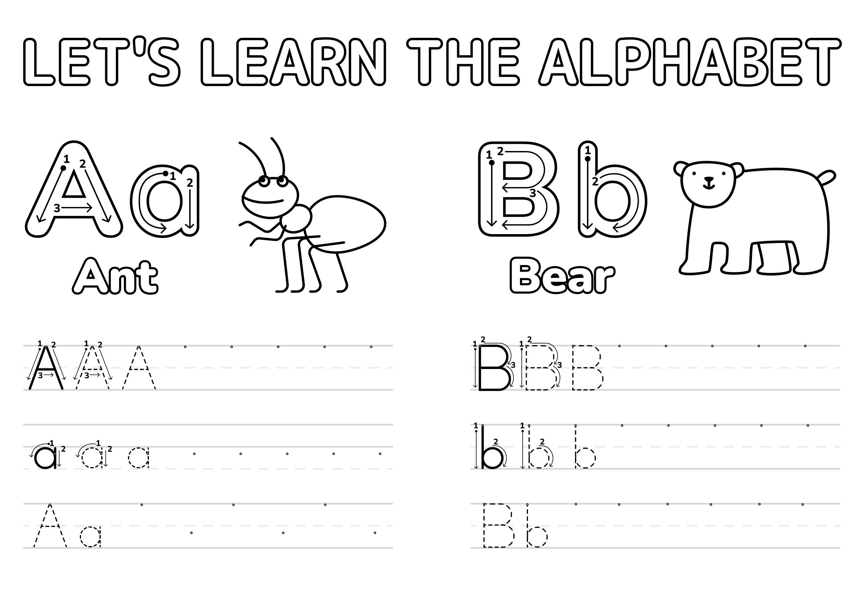 Handwriting Practice Sheets for Kids, Letter Formation Practice ...
