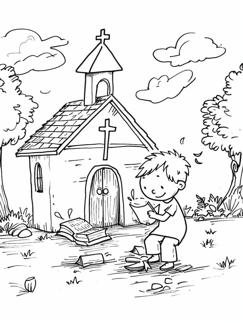 Christian Coloring Pages - 30, Printable Bible Verses for Sunday School ...