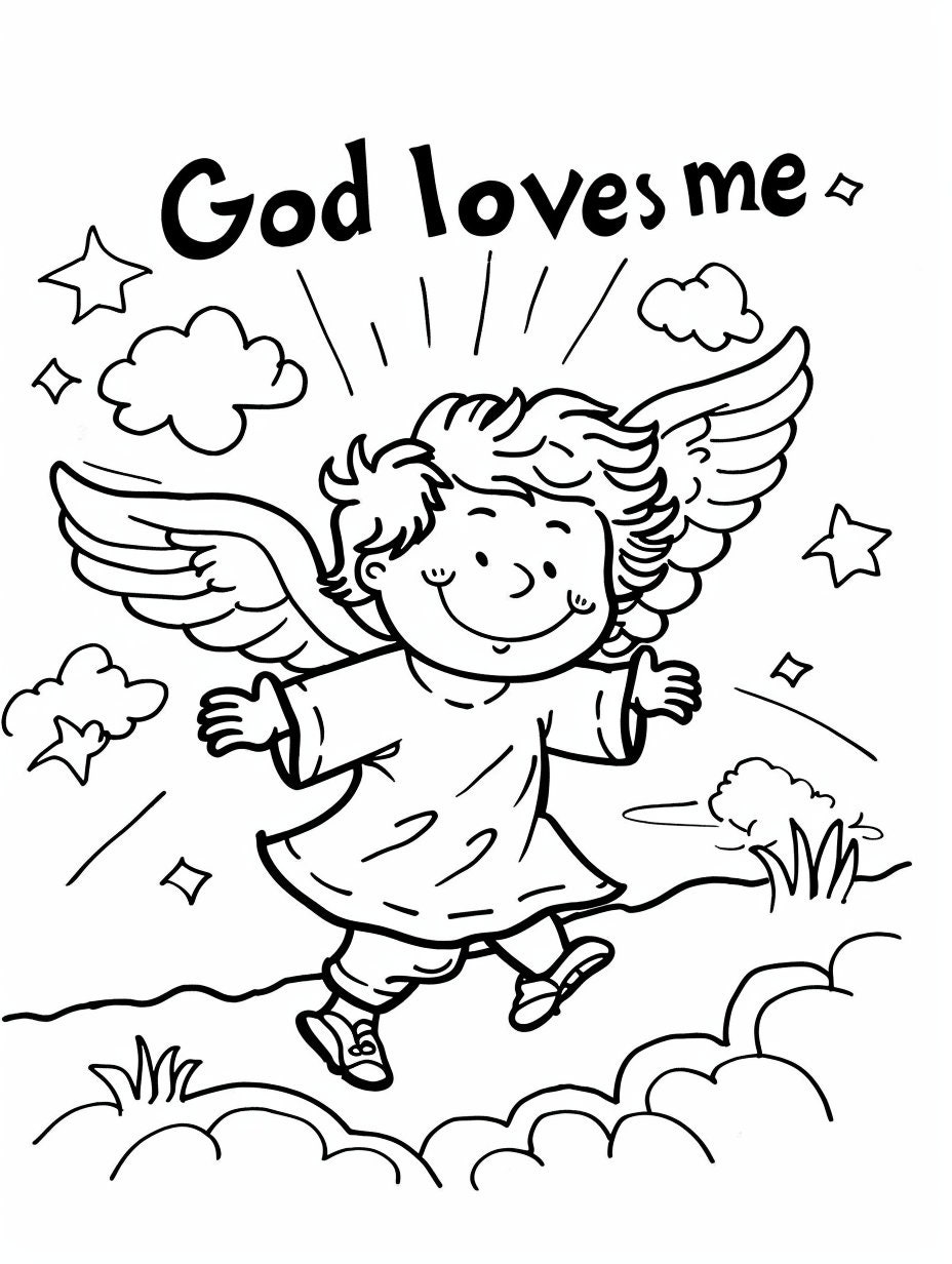 30 Christian Coloring Pages, Printable Digital Coloring Book, Sunday ...
