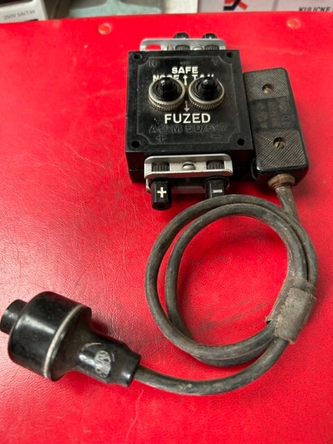 Lancaster Bomb Fuzing Control & Release Cable Push Button Assembly Air ...
