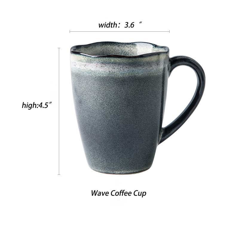 Wave Coffee Cup,ceramic Coffee Mug,personalized Mug,pottery Mug ...