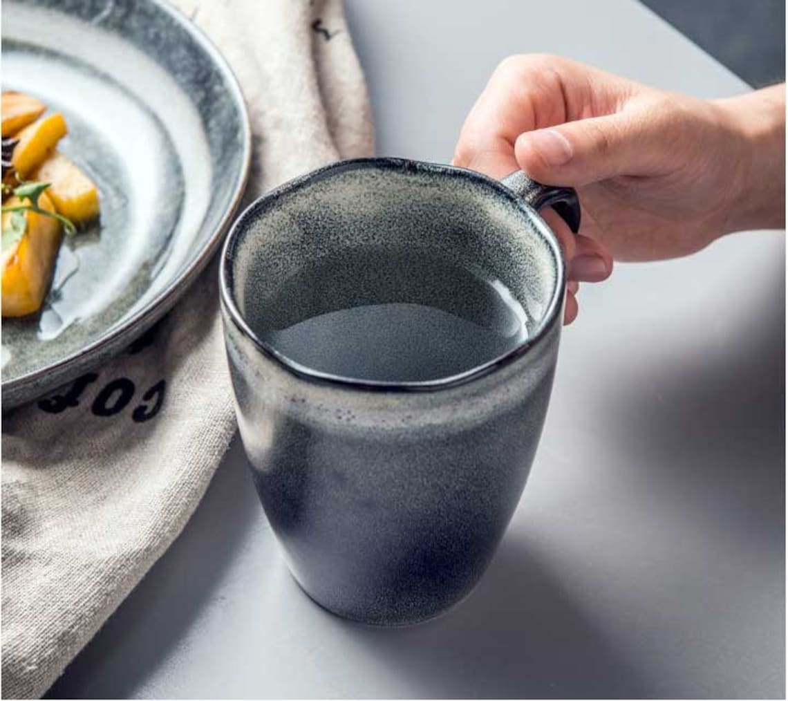 Wave Coffee Cupceramic Coffee Mugpersonalized Mugpottery - Etsy