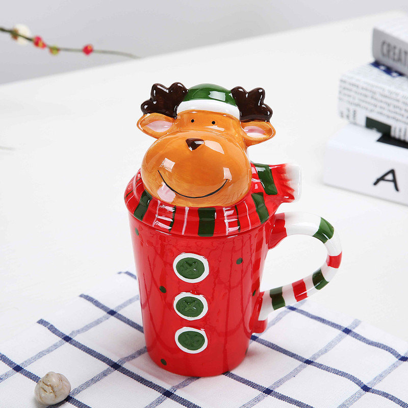 Christmas Reindeer Mugpottery Mughandmade Ceramic Mugready - Etsy