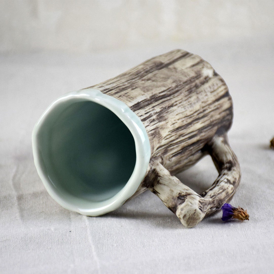 Natural Bark Cup,ceramic Coffee Mug,vintage Style Pottery,pottery Mug ...