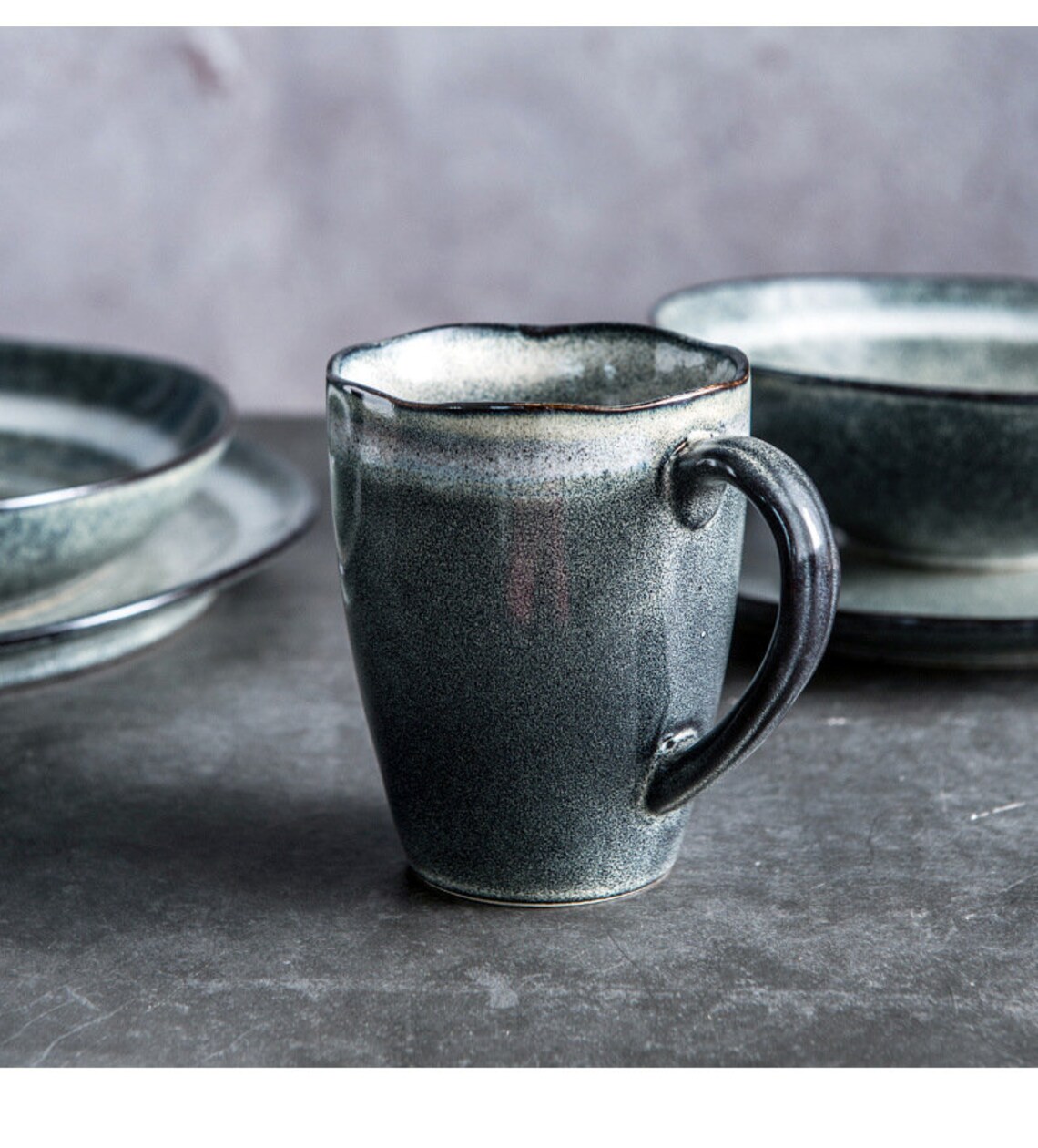 Wave Coffee Cupceramic Coffee Mugpersonalized Mugpottery - Etsy