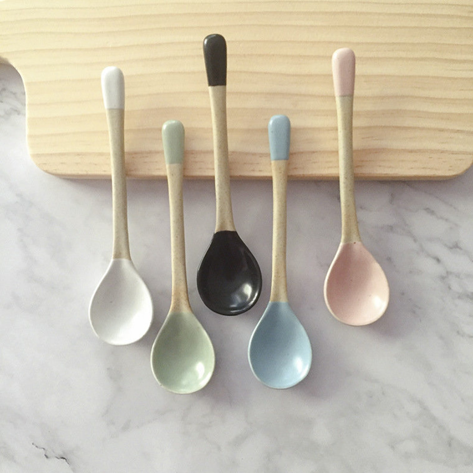 Minimalist Handmade Spoon,handmade Blue Ceramic Spoonkitchen Decor ...