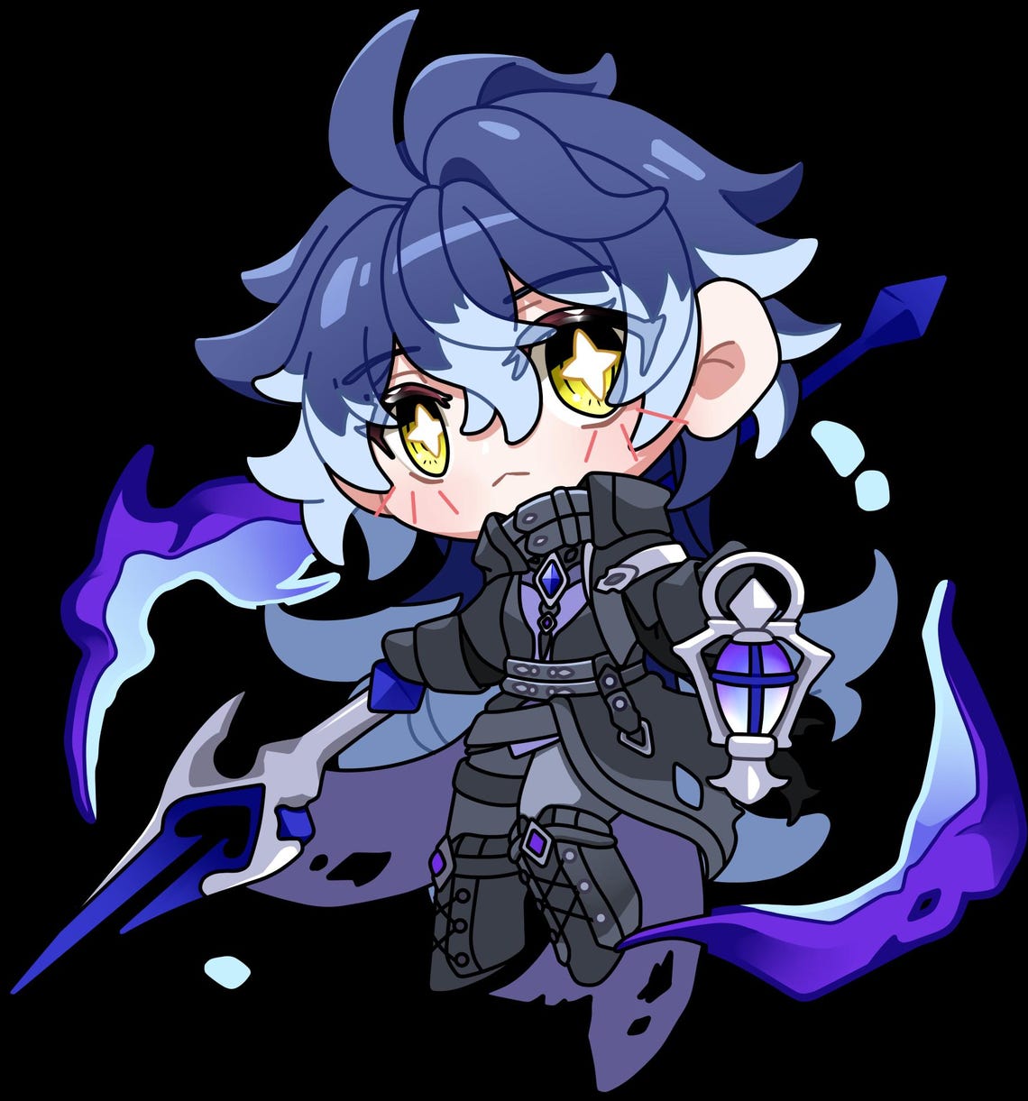 Genshin Impact Nod Krai Flins Keychain + Sticker - Etsy