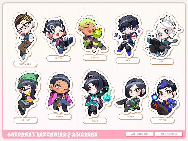 Valorant Stickers + Keychains - Etsy