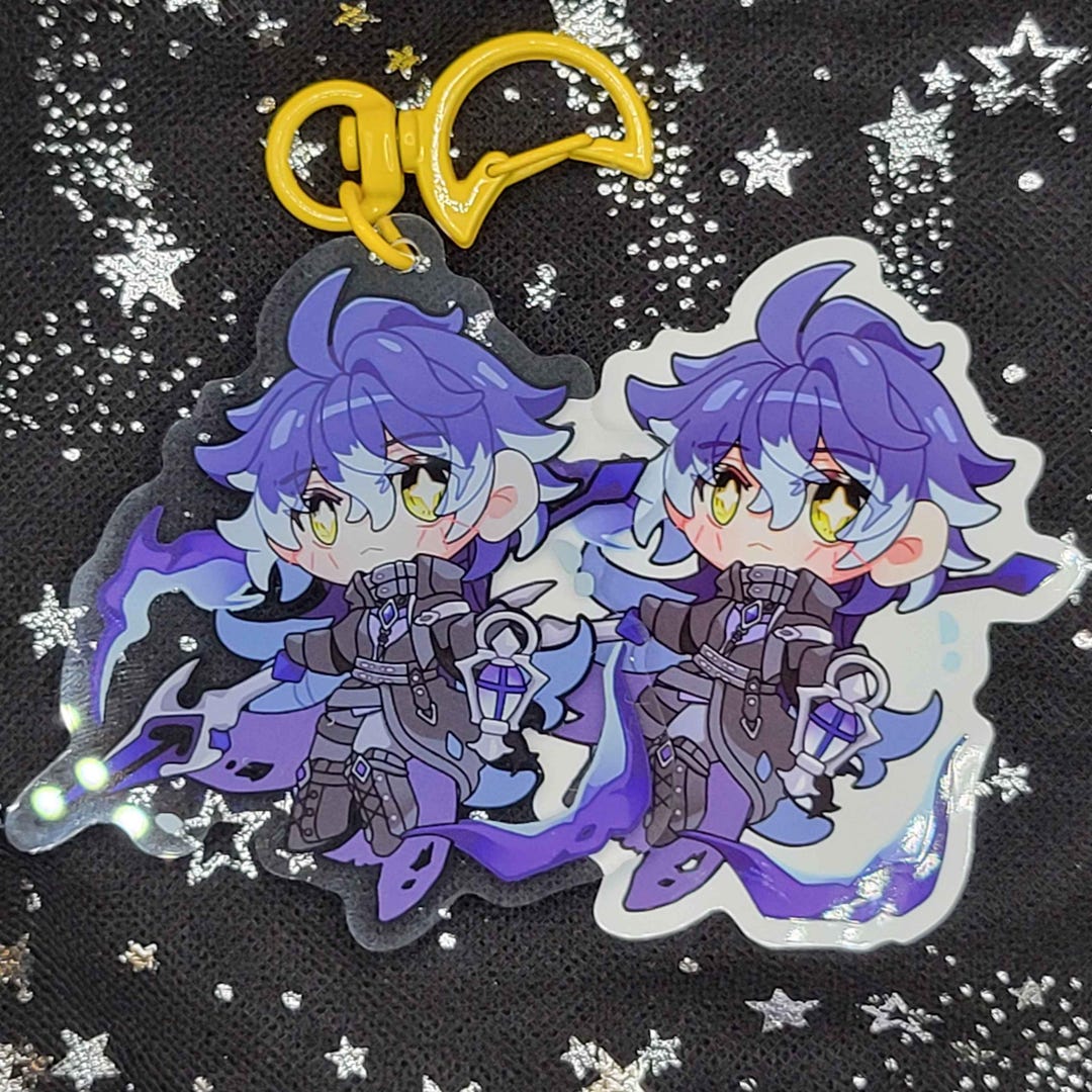 Genshin Impact Nod Krai Flins Keychain + Sticker - Etsy