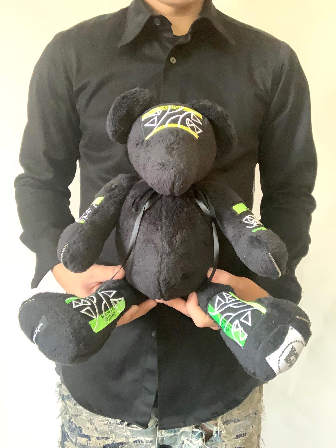 Teddy Bear Plush Stuffed Toy Graffiti Crasty Stuffed Teddy Bear ...