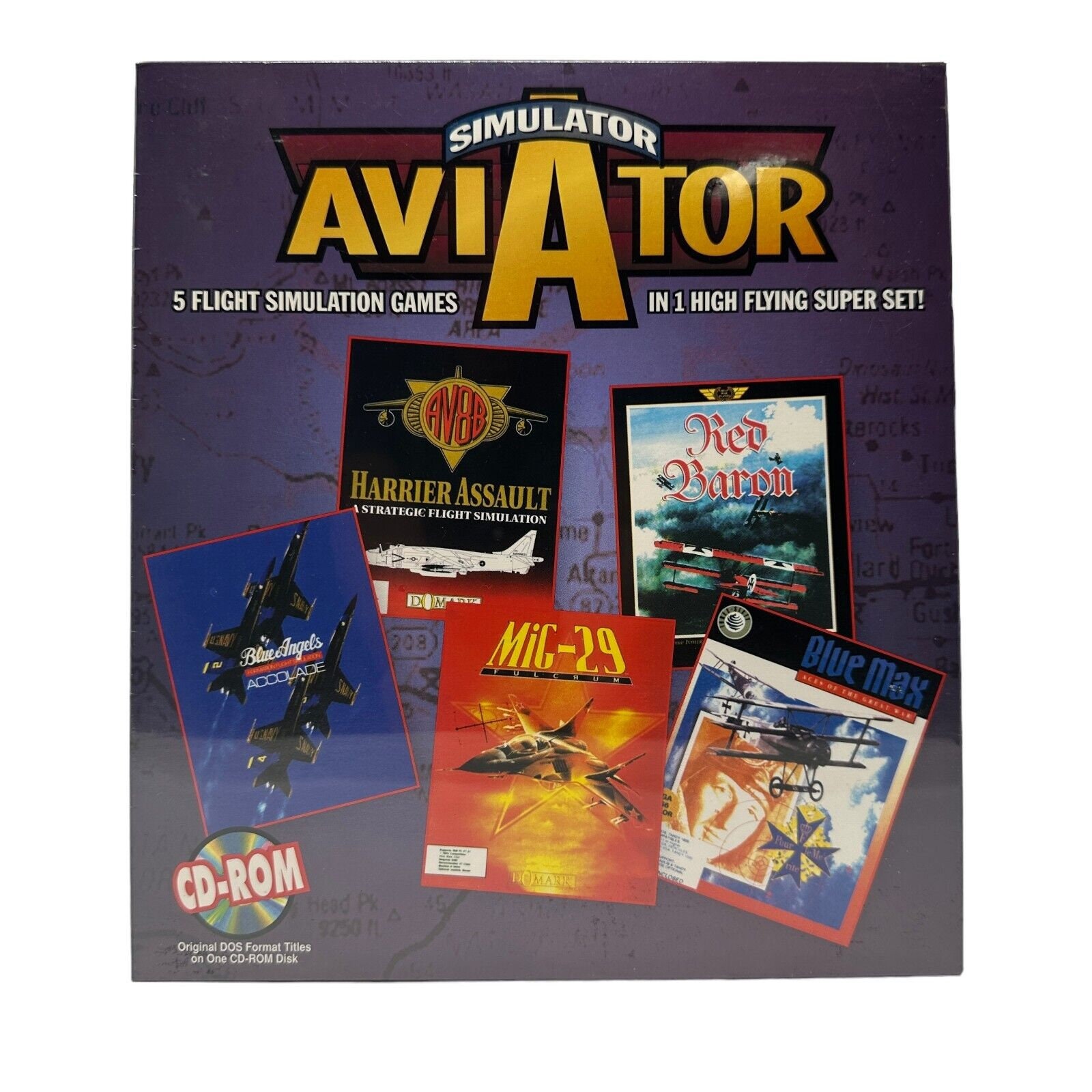 Simulator Aviator 5 Flight Simulation PC Game Big Box Set CD-ROM 1995 Sealed - Etsy