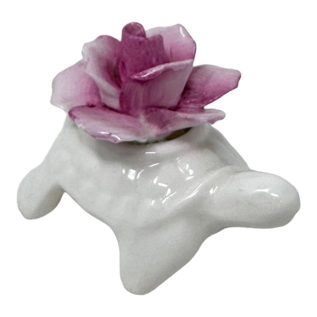 Vintage 50s House of Goebel Bone China Turtle Pink Rose Staffordshire ...