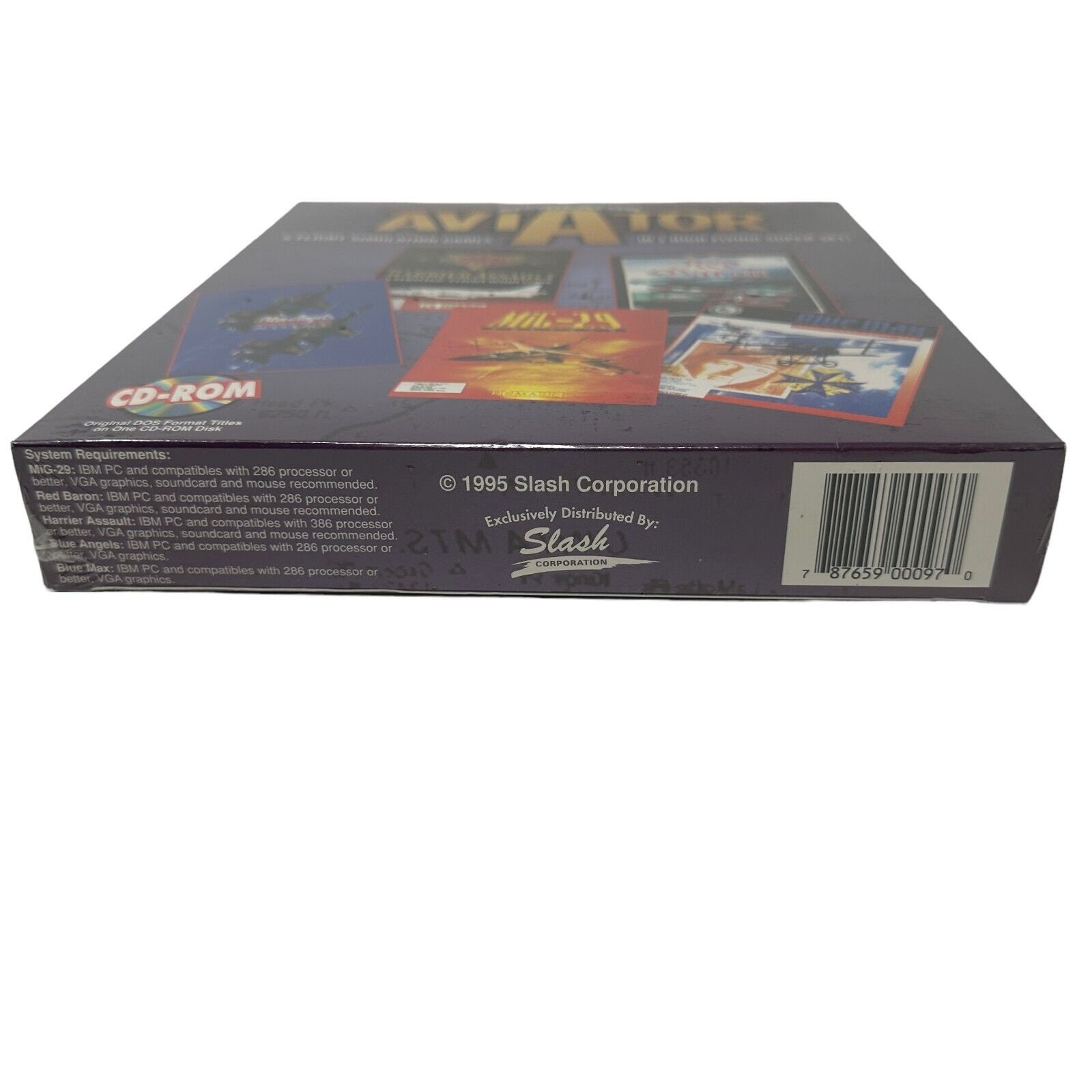 Simulator Aviator 5 Flight Simulation PC Game Big Box Set CD-ROM 1995 ...