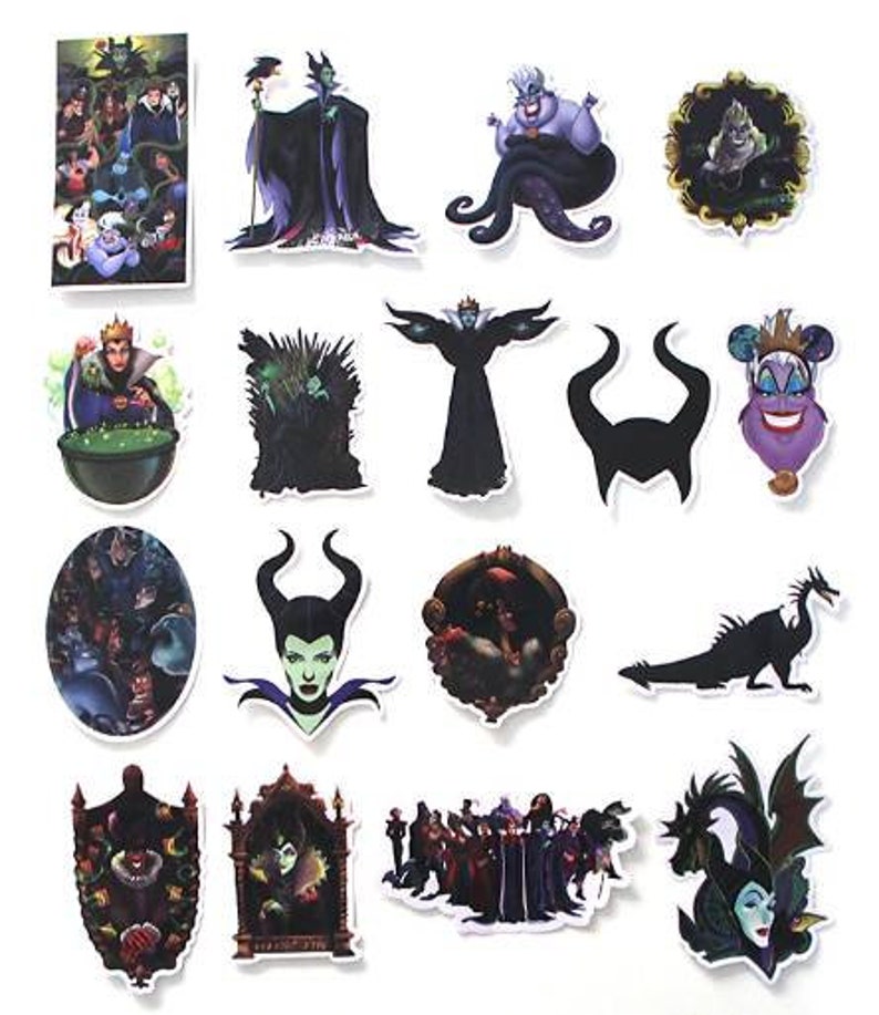 17 Pc's Maleficent Stickers set | Etsy