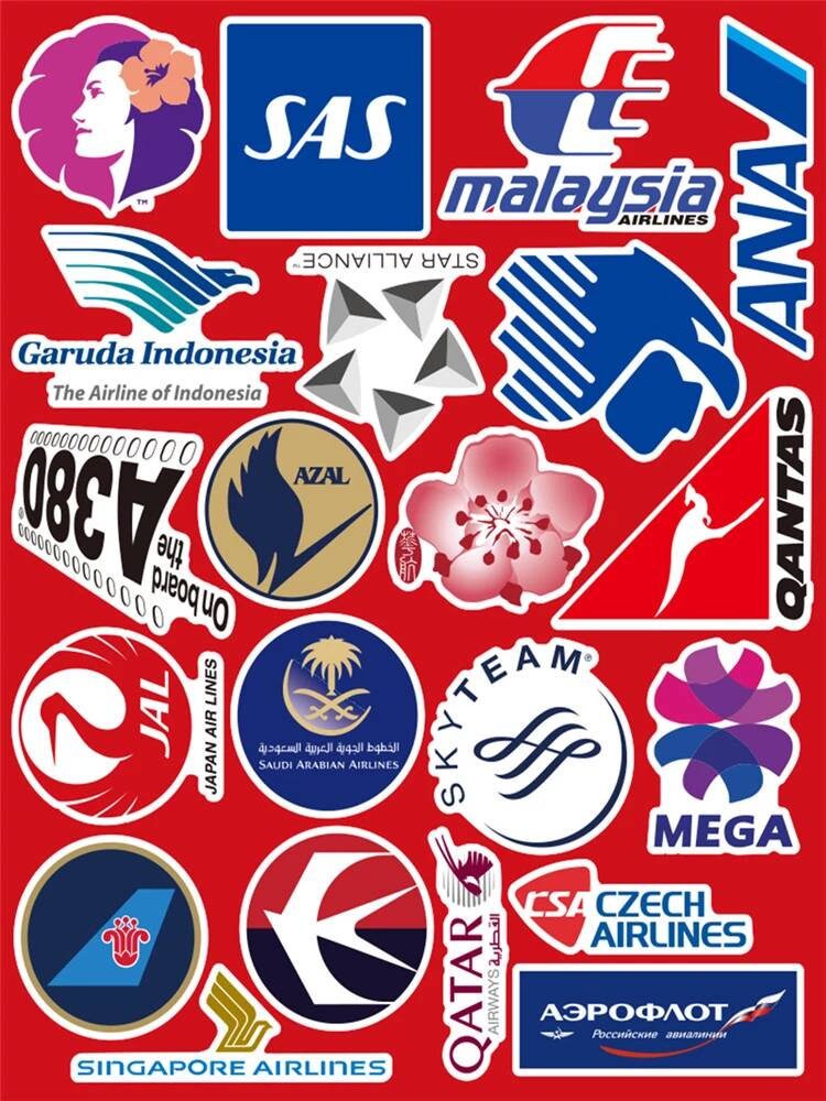 Airline Stickers | Etsy