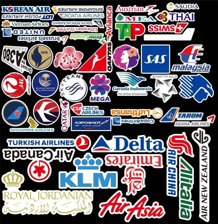 Airline Stickers | Etsy