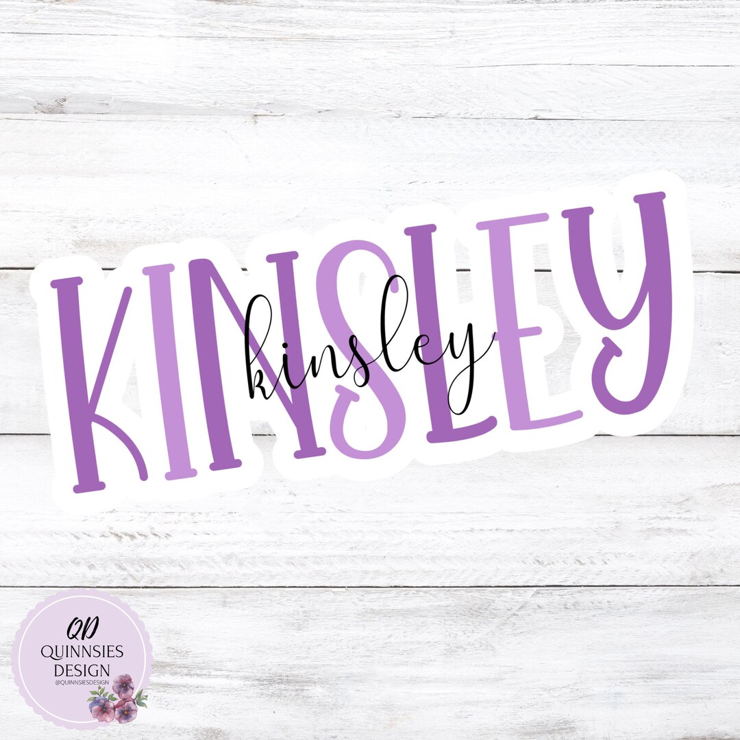 Custom Name Stickers, Personalized Sticker,purple Name Stickers ...