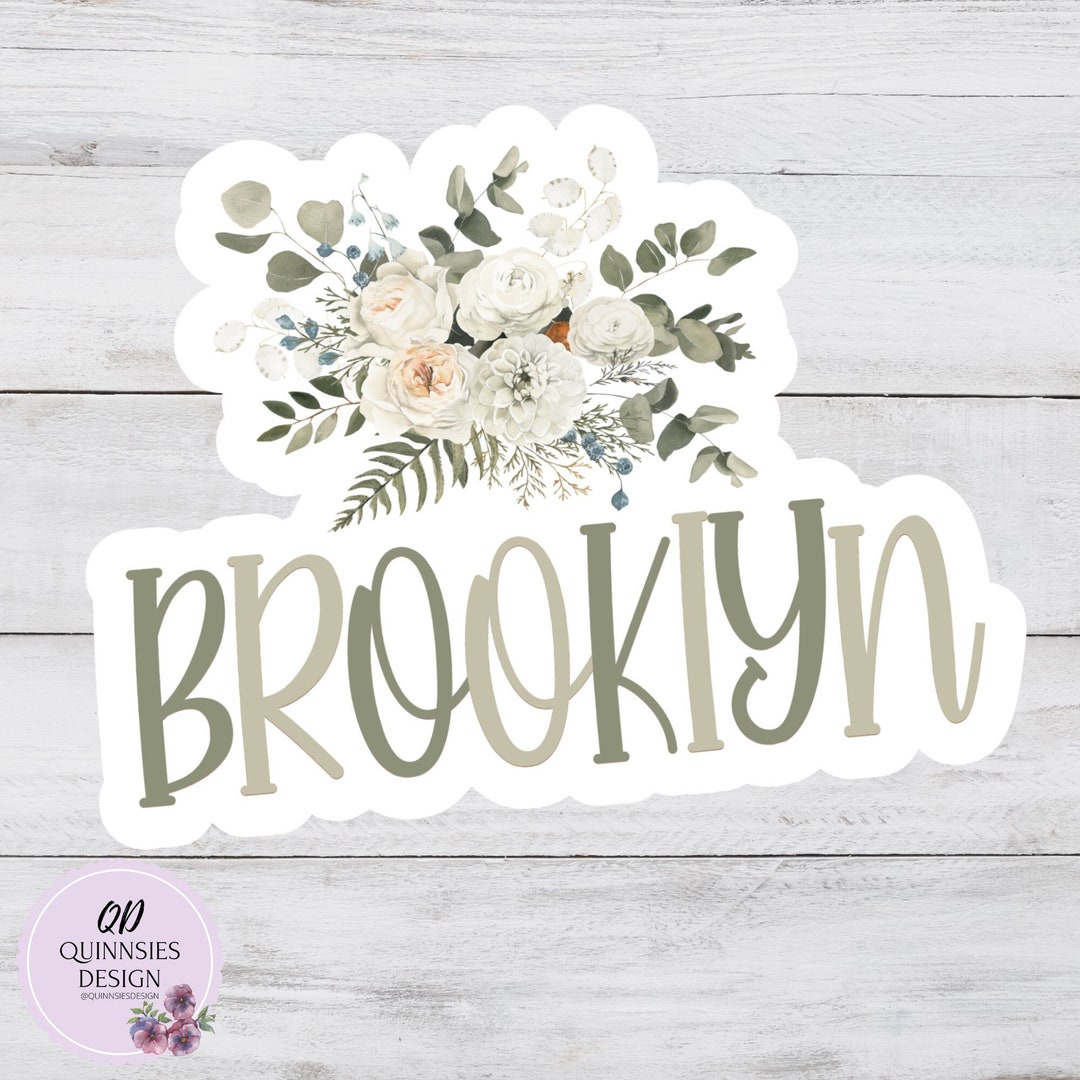 Greenery Laptop Stickers, Custom Name Stickers, Greenery Stickers ...