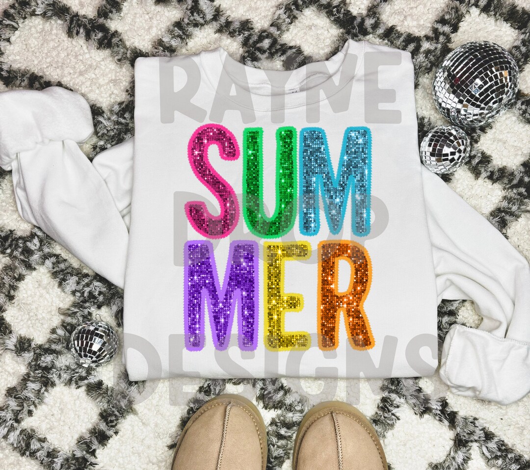 Summer Tinsel Faux Glitter Disco Trendy Digital Download Png - Etsy