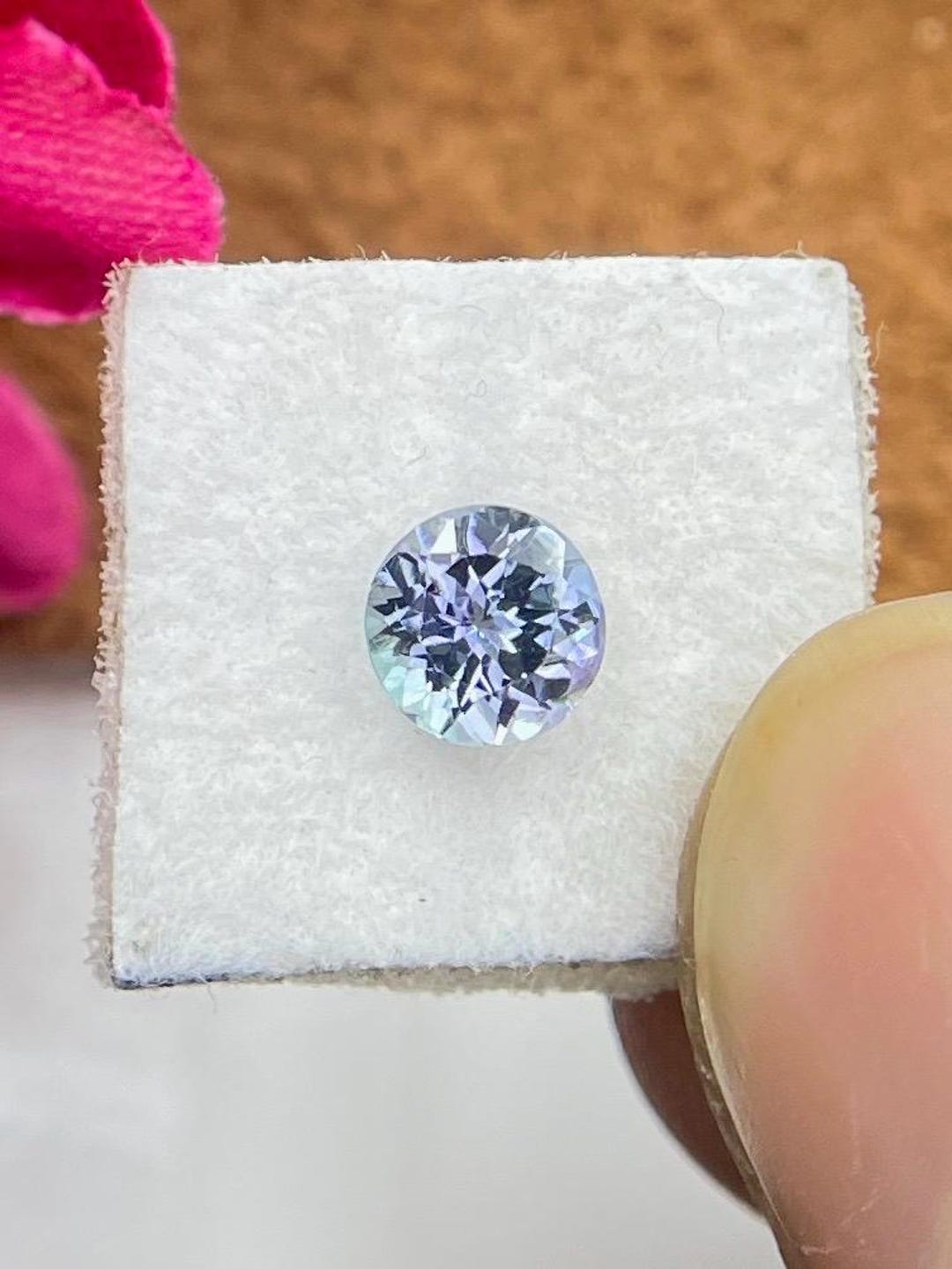 Natural Mermaid Tanzanite Round Shape, Unheated Tanzanite, Bicolor ...