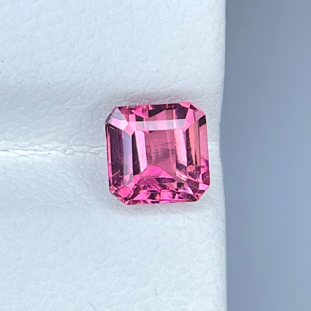 Pink Tourmaline Square Octagon Shape Natural Tourmaline Faceted ...