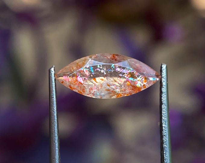 Orange Sunstone Multi Flakes Color Sunstone Rainbow Lattice Sunstone ...