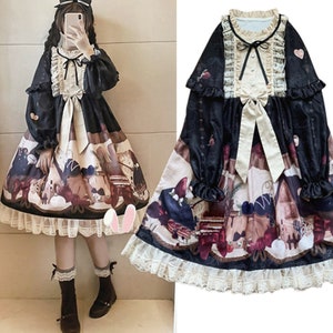 Goth Lolita Dress,cute Babydoll Dress,retro Dress,princess Dress ...
