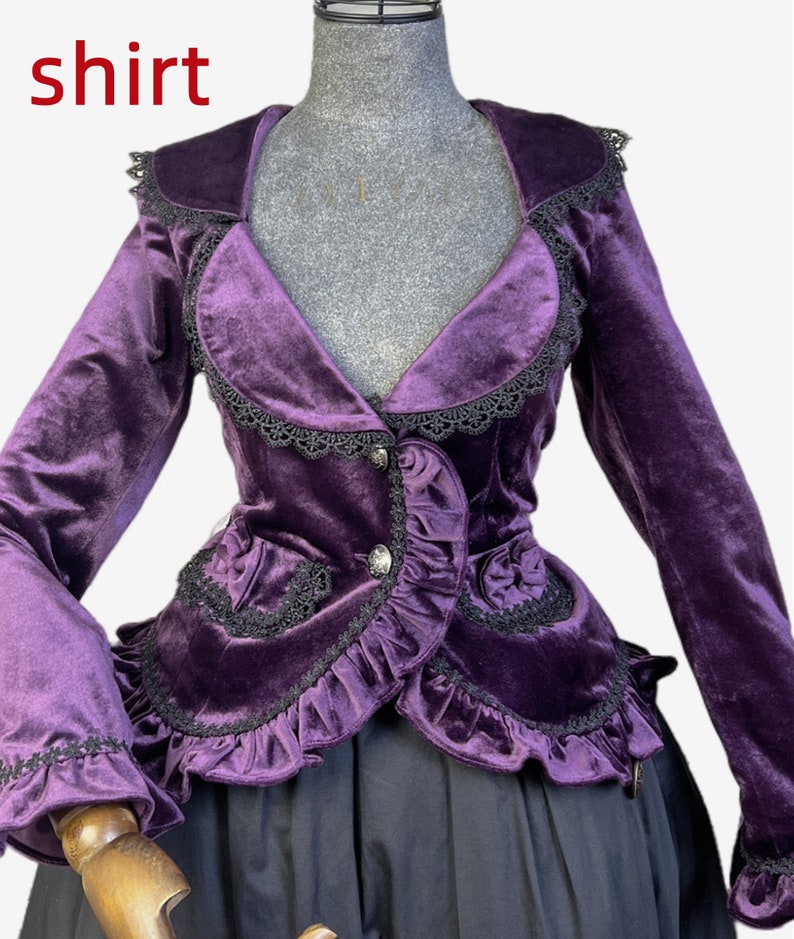 Purple Goth Dressvintage Dresselegant Ruffle Dresstea Party - Etsy