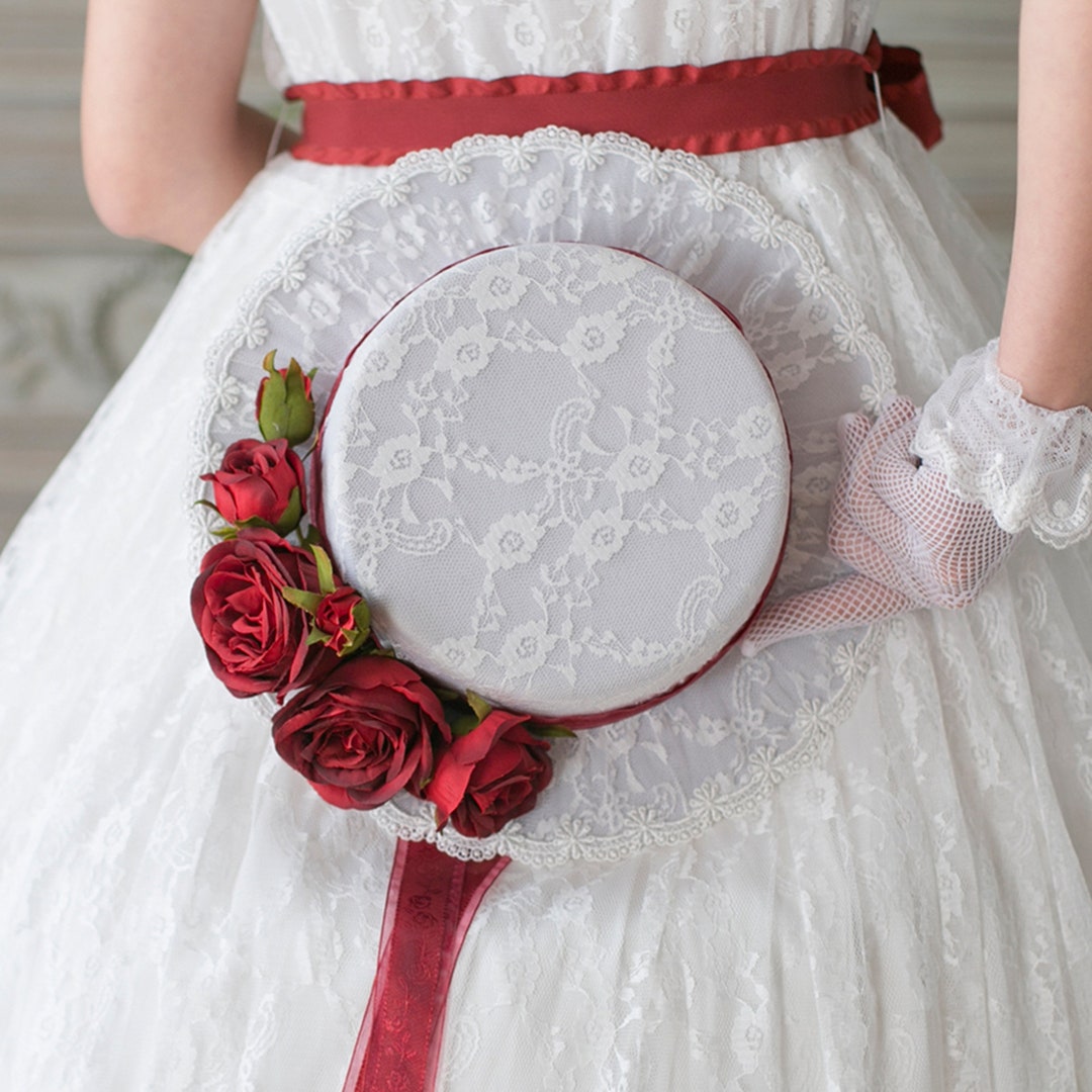 Rose Hat With Lace Embroideried,tea Party Hat,vintage Hat,wedding Hat ...