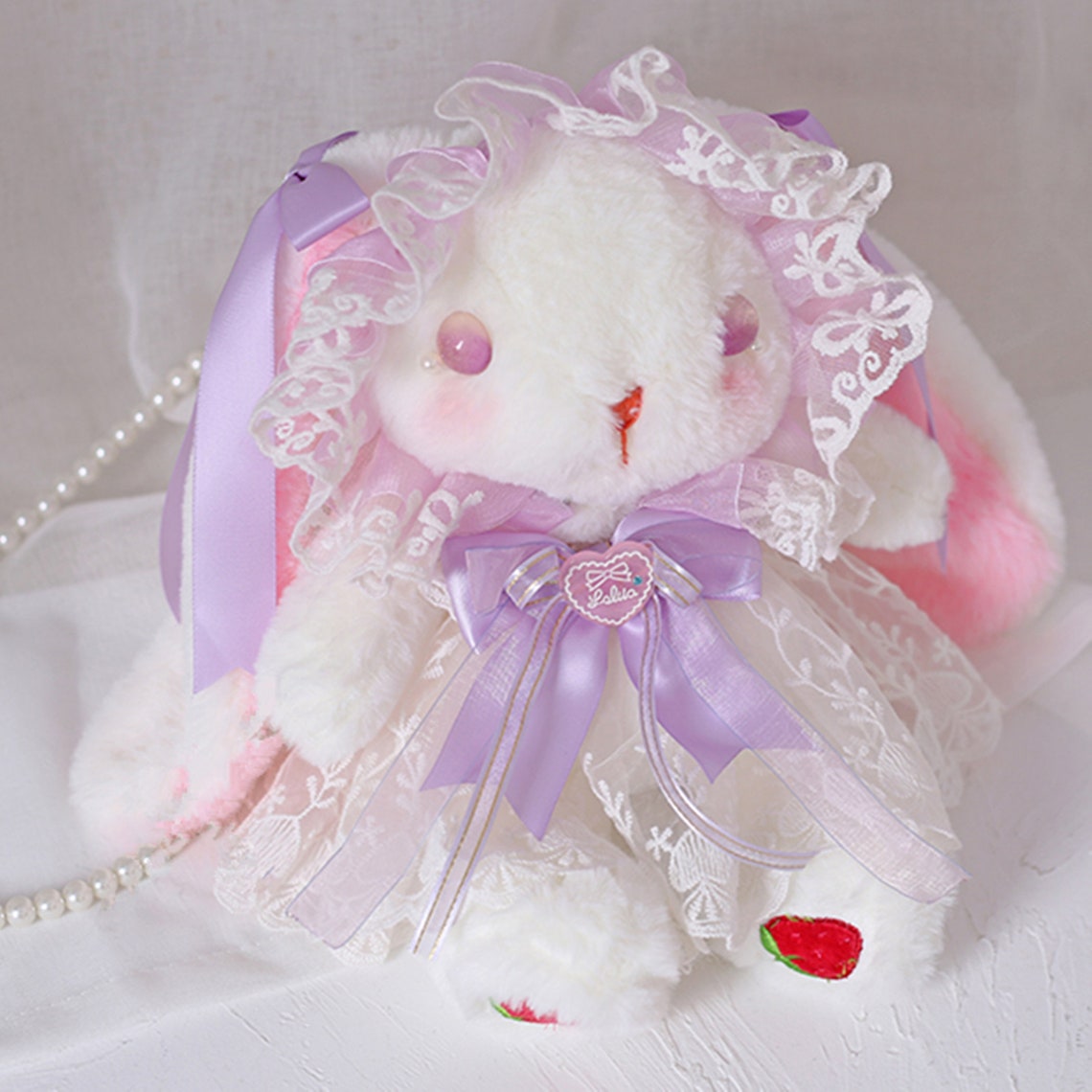 Bunny Mini Bagfluffy Crossbody Baglace Bagslolita Bagsmall - Etsy