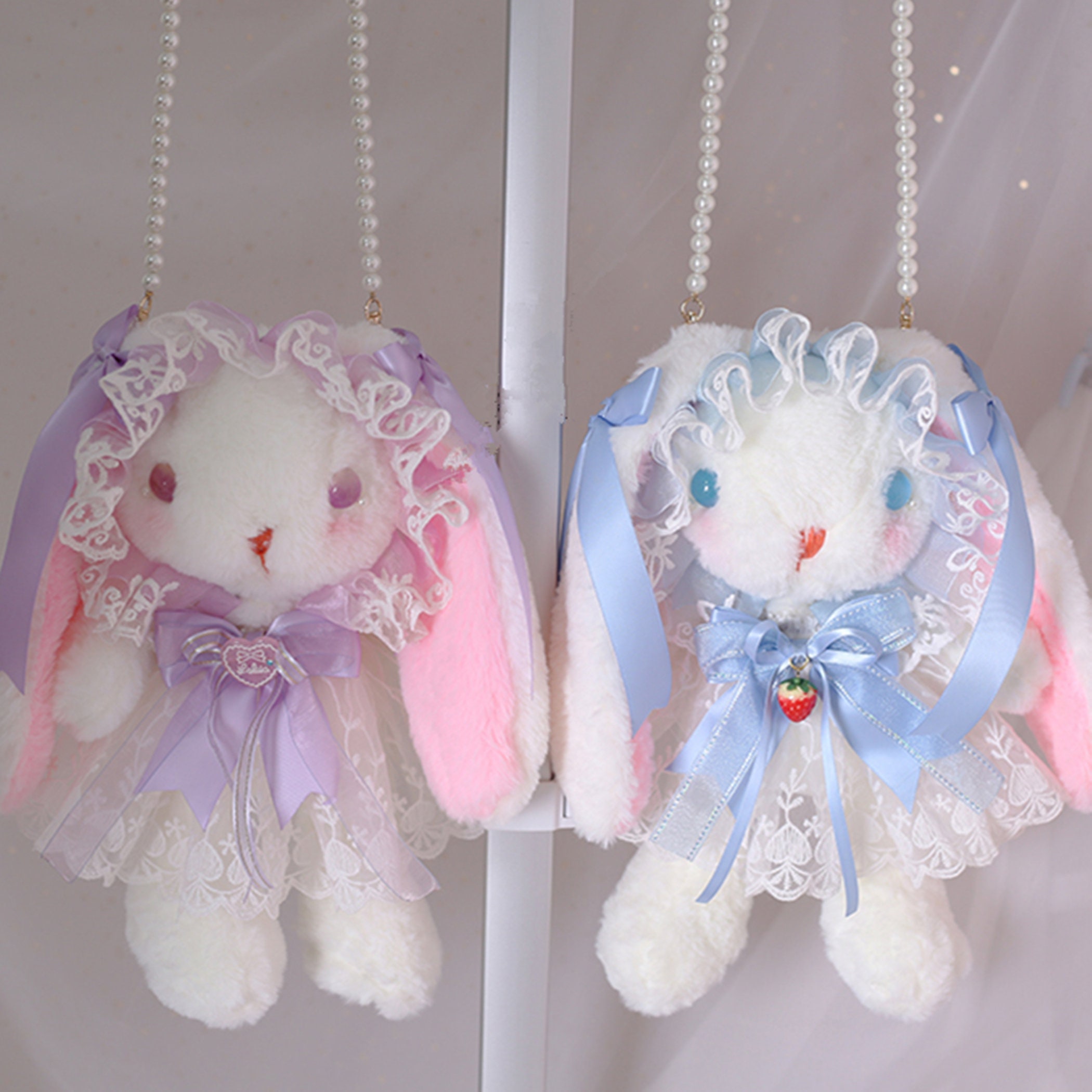 Bunny Mini Bagfluffy Crossbody Baglace Bagslolita Bagsmall - Etsy