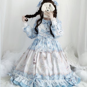 Pink Lolita Dress With Bowknotlace Dressbabydoll Dressprom - Etsy