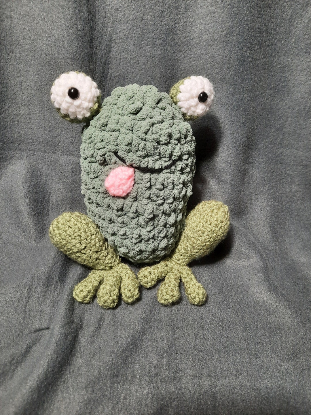 Cuddly Snuggle Crochet Frog Plush 9" Toy - Etsy