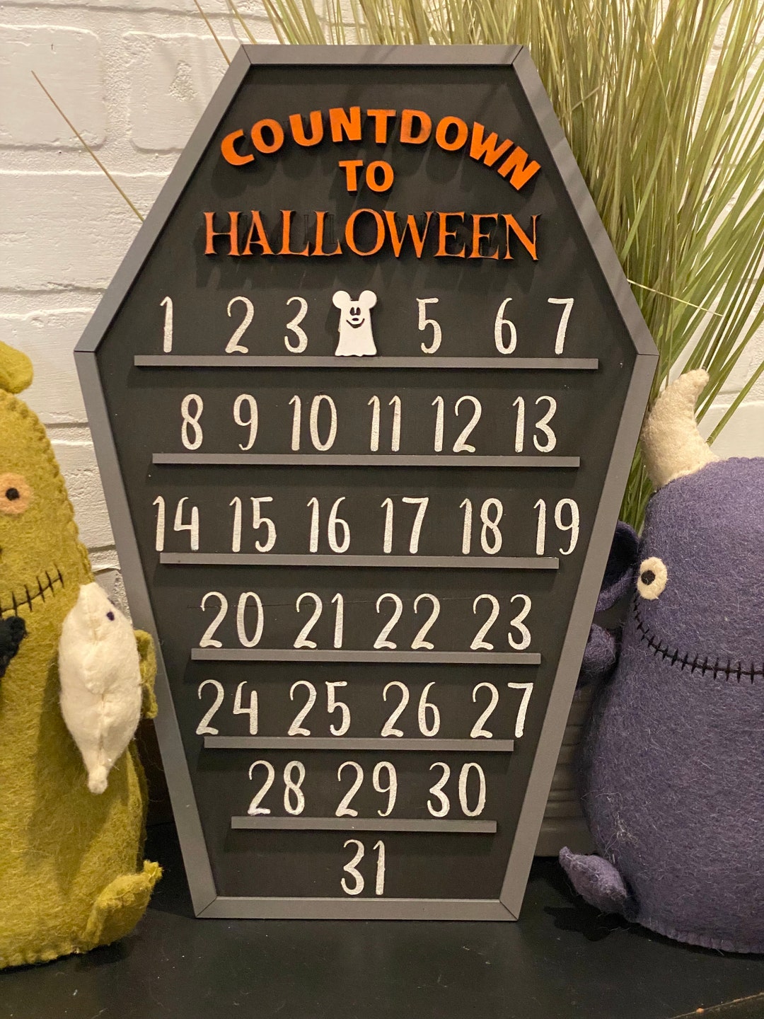 Halloween Countdown, Disney Inspired Boo to You Calendar - Etsy