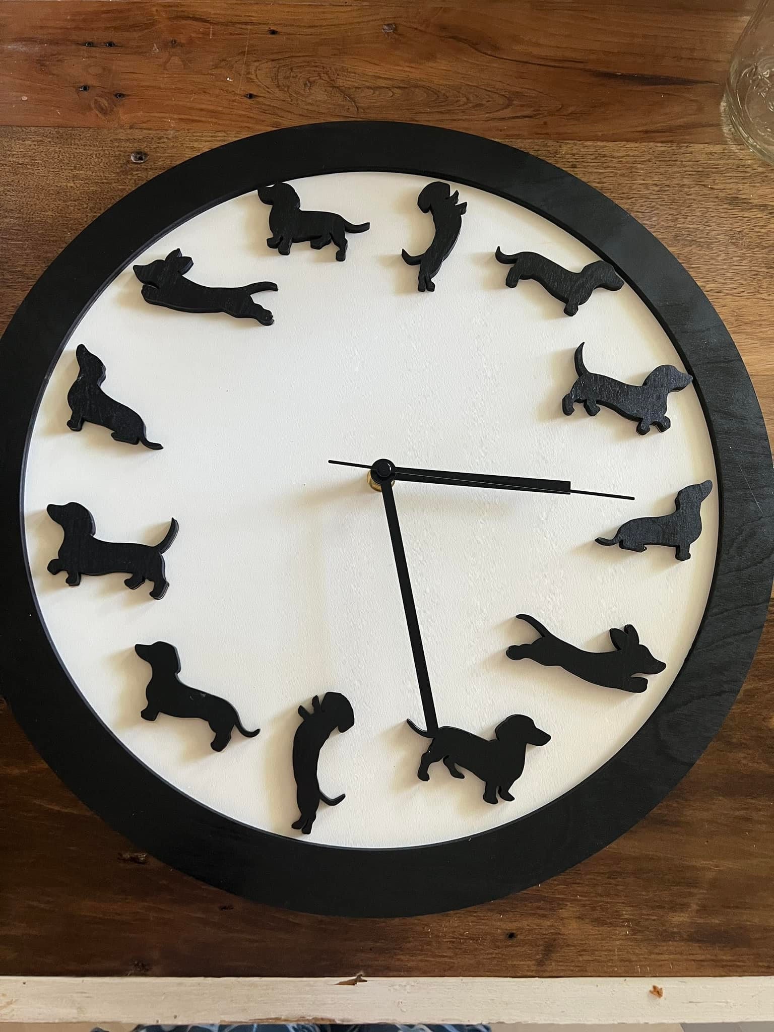 DACHSHUND CLOCK Digital File - Etsy
