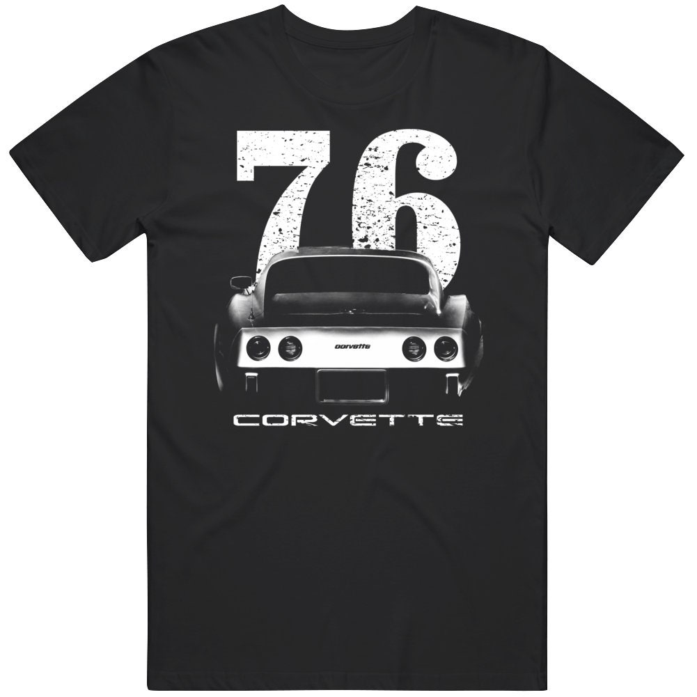 1976 Corvette Rear View With Year and Model Car Enthusiast T - Etsy