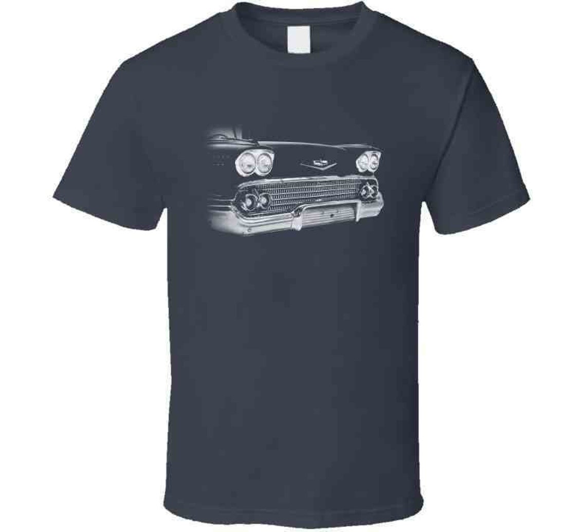 1958 Chevy Bel Air Front Bumper View Silhouette T Shirt - Etsy