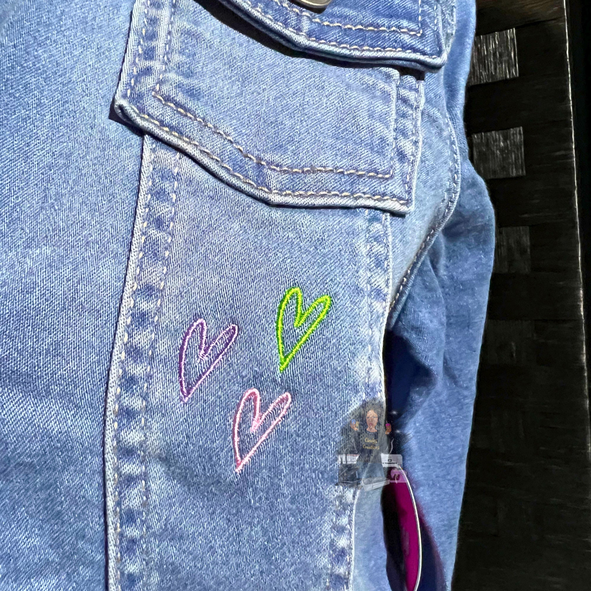 Little Girls Afro Puff Unicorn Blinged Jean Jacket, Girls Trendy Jean ...