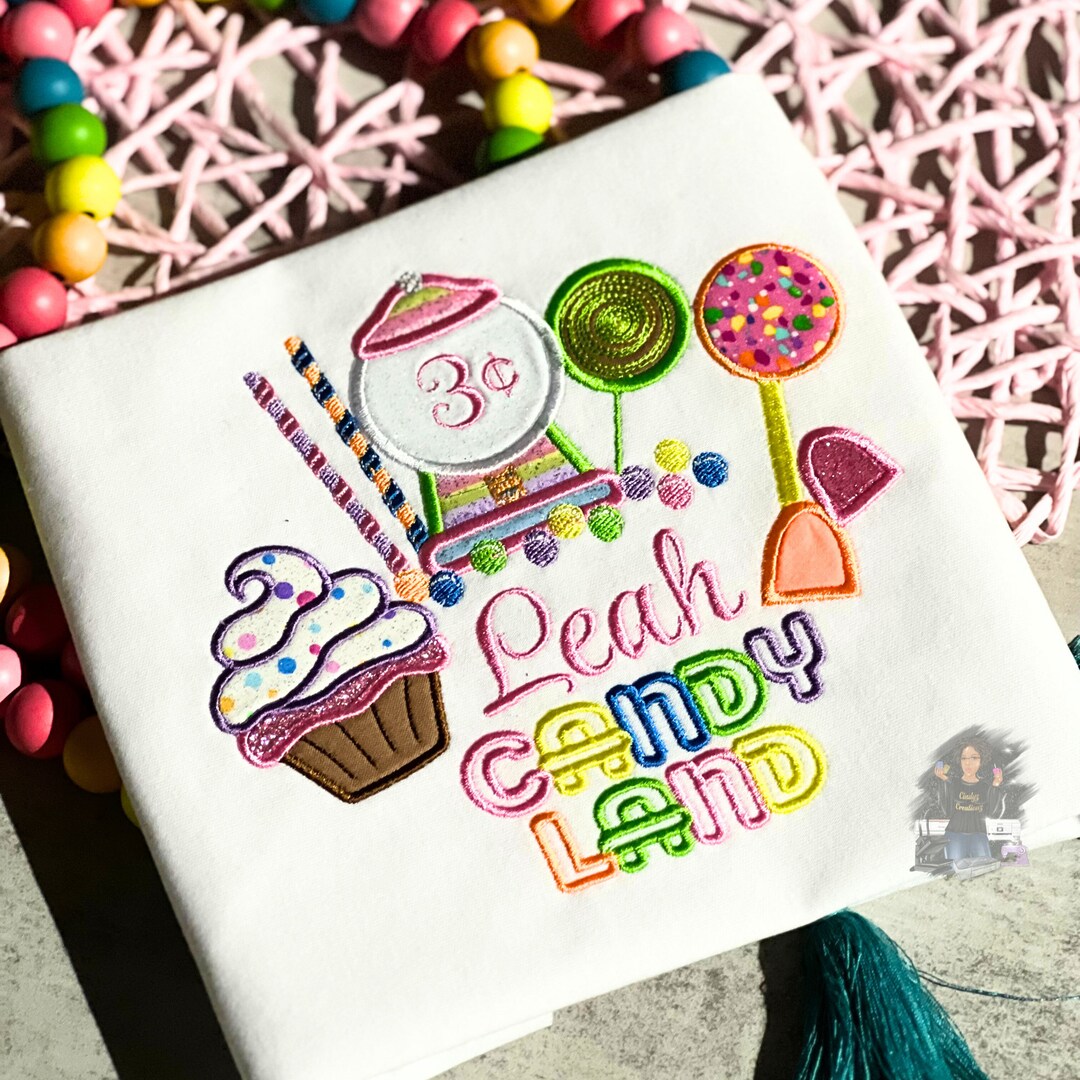 Girls and Boys Candyland Birthday Shirt, Cupcake Shirt, Pastel Colors ...