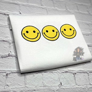 Triple Smiley Face Shirt, Emoji Smiley Tee, Be Happy Unisex Shirt for ...