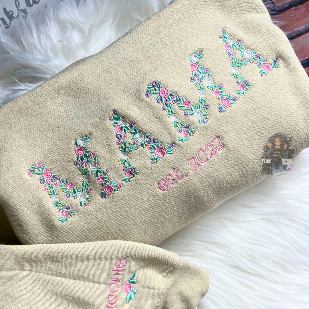 Embroidered Mama Sweatshirts - A Must-have for Every Trendy Mama ...
